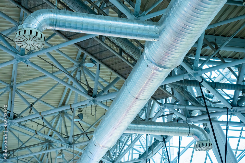 Industrial ventilation system. Ventilation system at an industrial ...