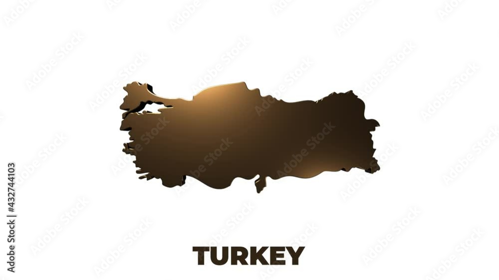 Turkey Map Showing Up Intro By Regions 4k animated Turkey map intro ...
