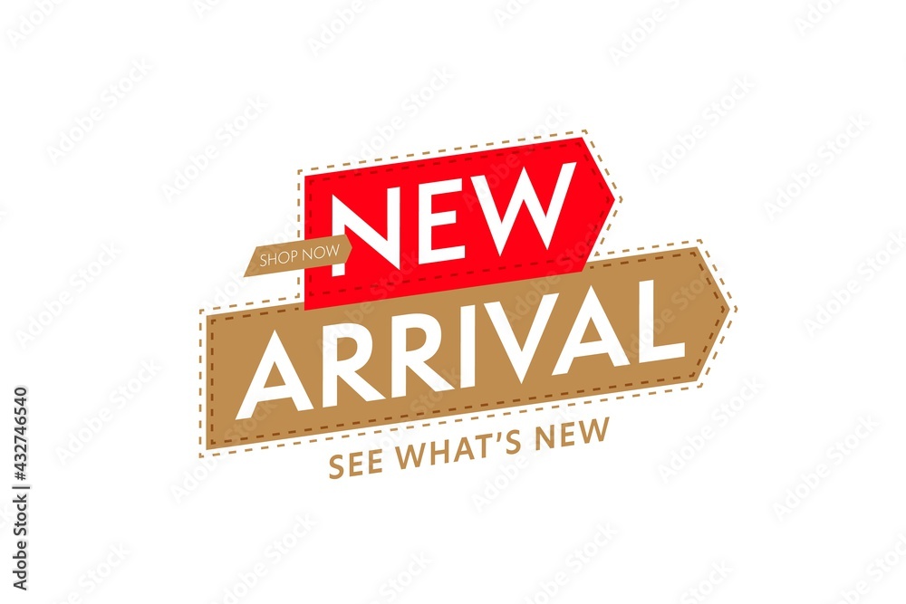 Sticker template for shop store new arrival promotion. Fresh product or ...