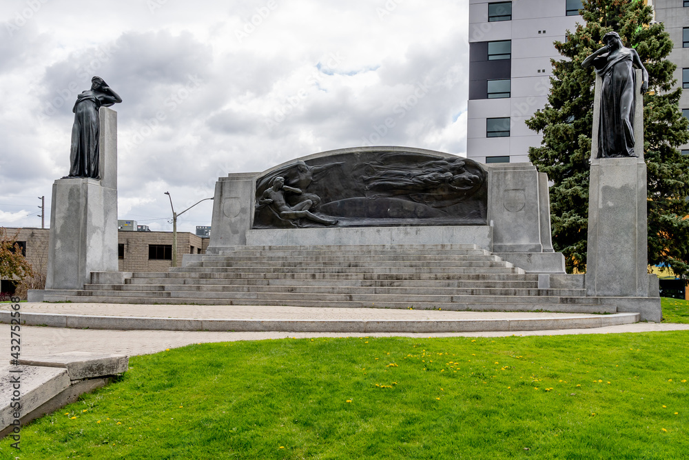 Brantford, On, Canada - May 8, 2021: Bell Telephone Memorial in the ...