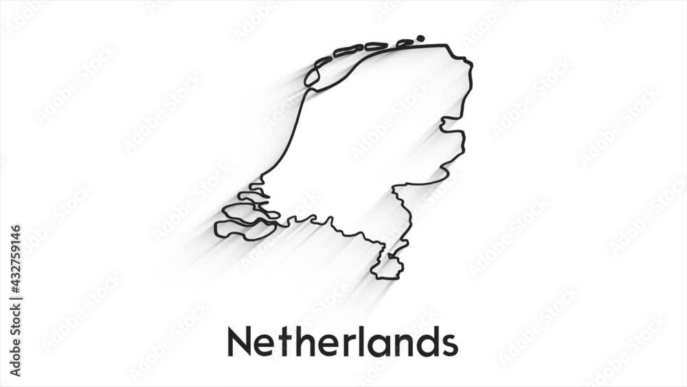 Netherlands Map Showing Up Intro By Regions 4k animated Netherlands map ...