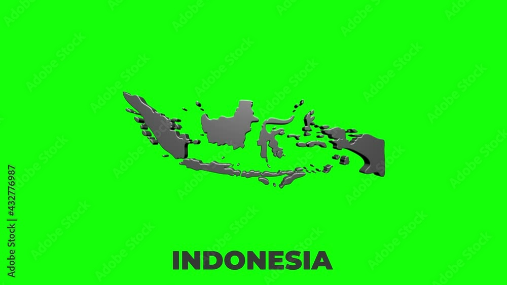 Indonesia Map Showing Up Intro By Regions 4k animated Indonesia map ...