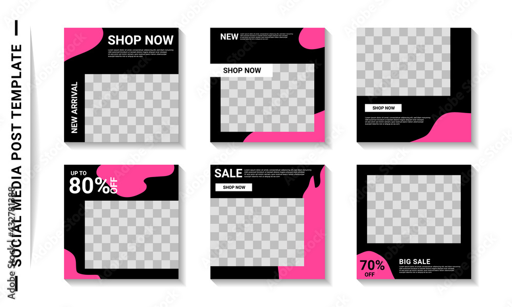 Social media post templates, perfect for digital marketing, social ...