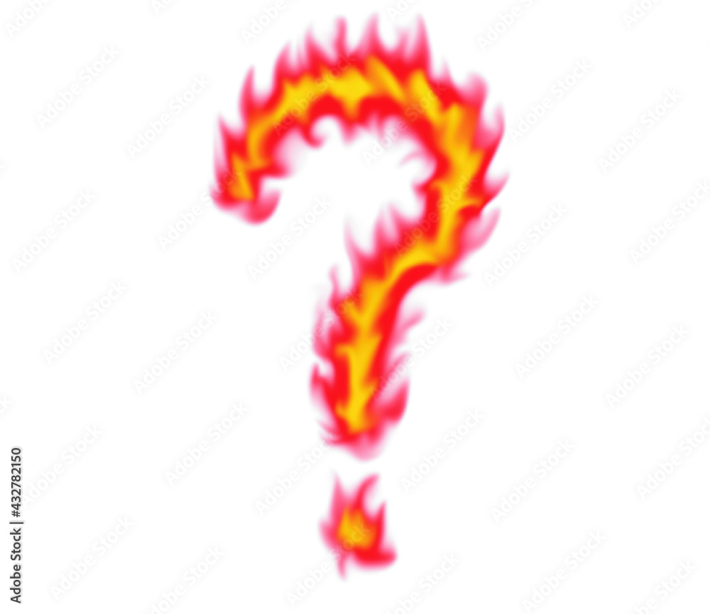 Question mark flame design Stock Vector | Adobe Stock