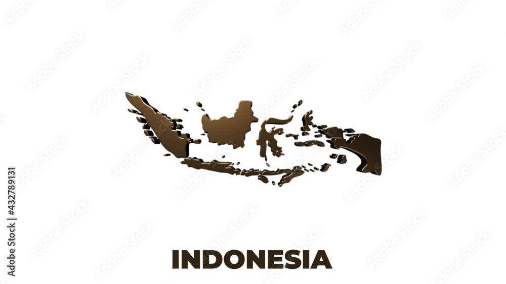Indonesia Map Showing Up Intro By Regions 4k animated Indonesia map ...