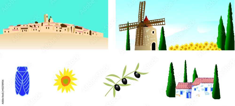 symboles provence Stock Vector | Adobe Stock