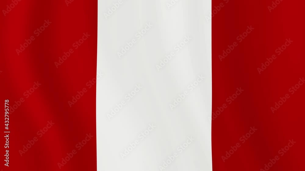 Peru flag is waving 3D animation. Peru flag waving in the wind ...