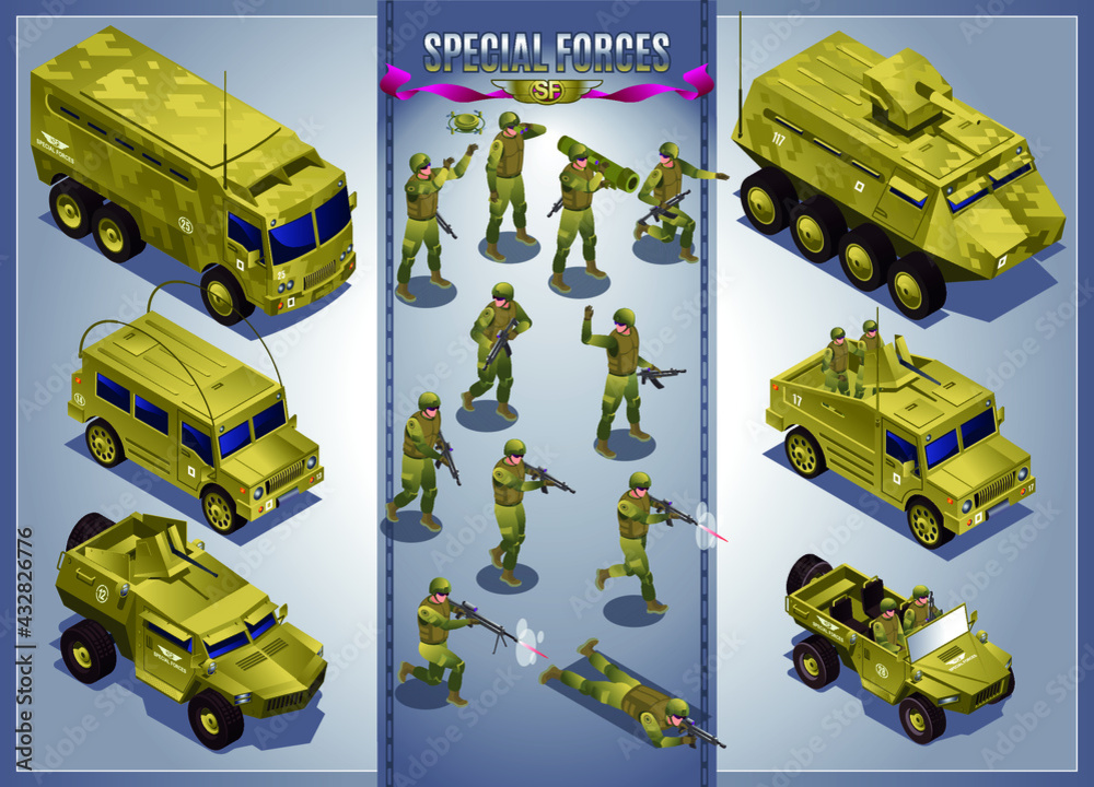 Special Forces Concept Poster collection with Soldiers and Military ...