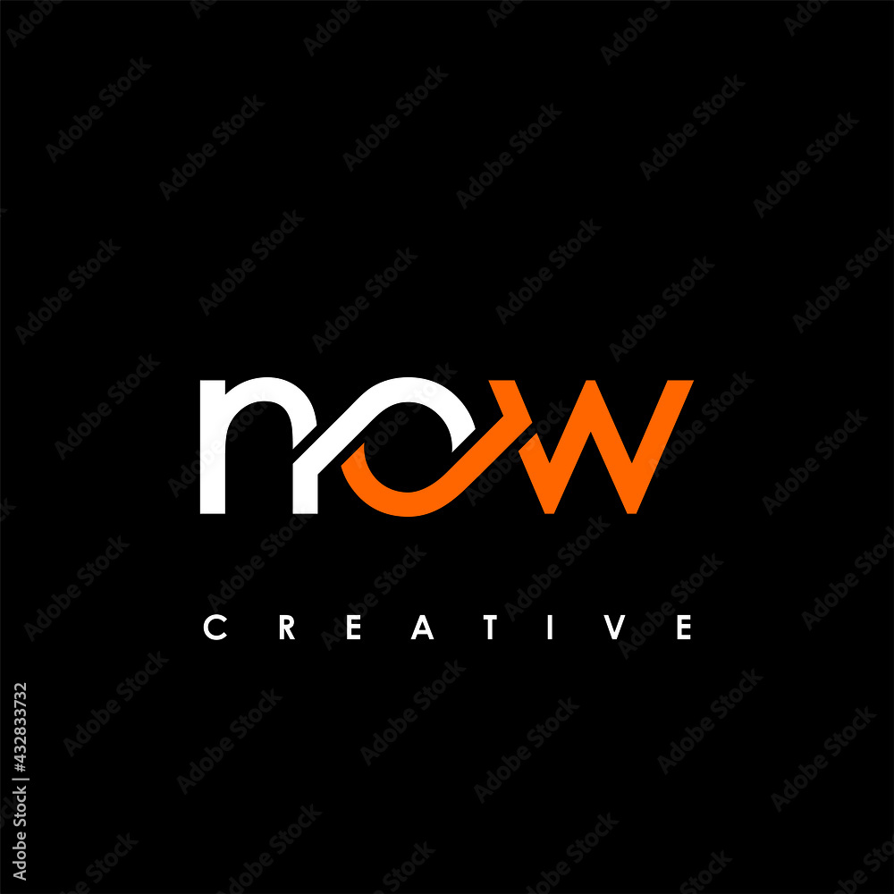 NOW Letter Initial Logo Design Template Vector Illustration Stock ...