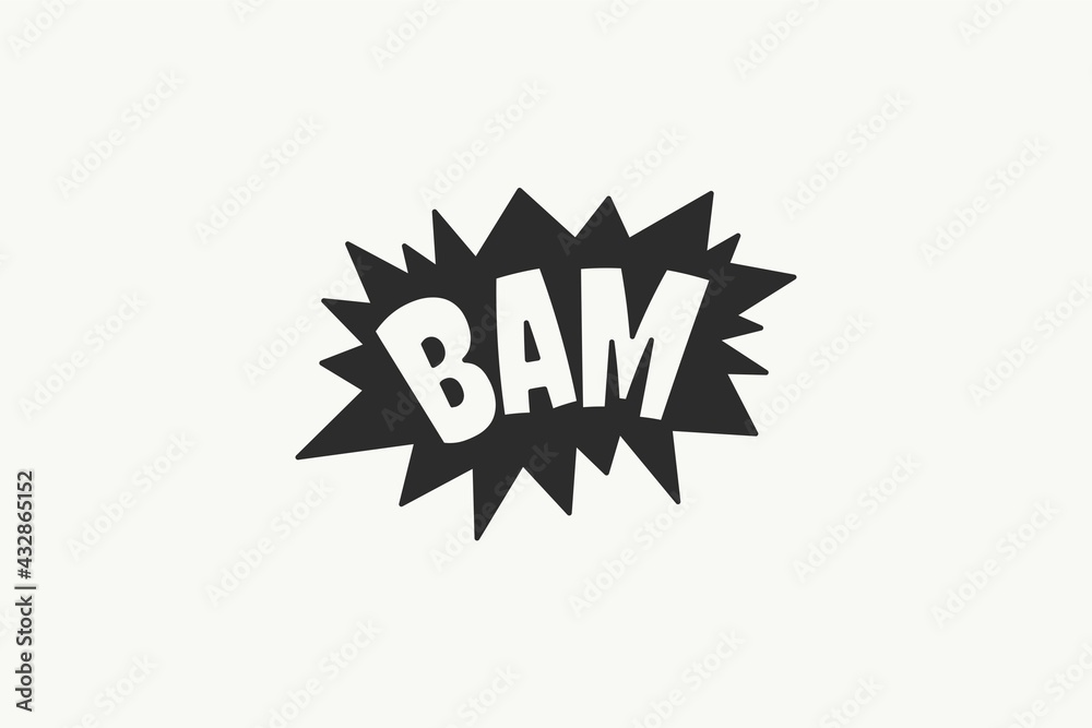 Eye-catching cartoon explosion BAM icon background Stock Illustration ...