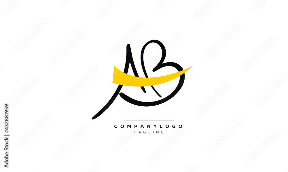 Alphabet letters Initials Monogram logo AB, AB INITIAL, AB letter Stock ...