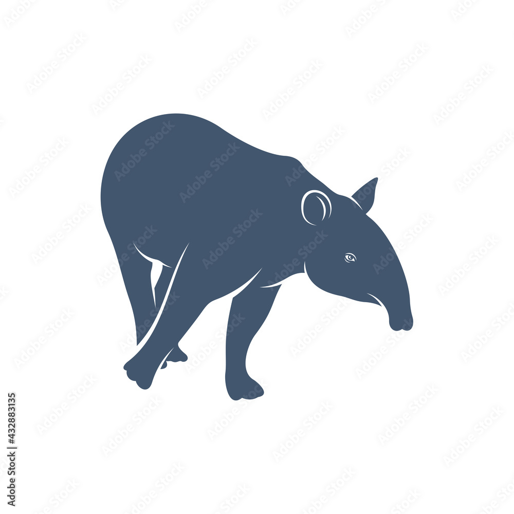 Tapir design vector illustration, Creative Tapir logo design concept ...