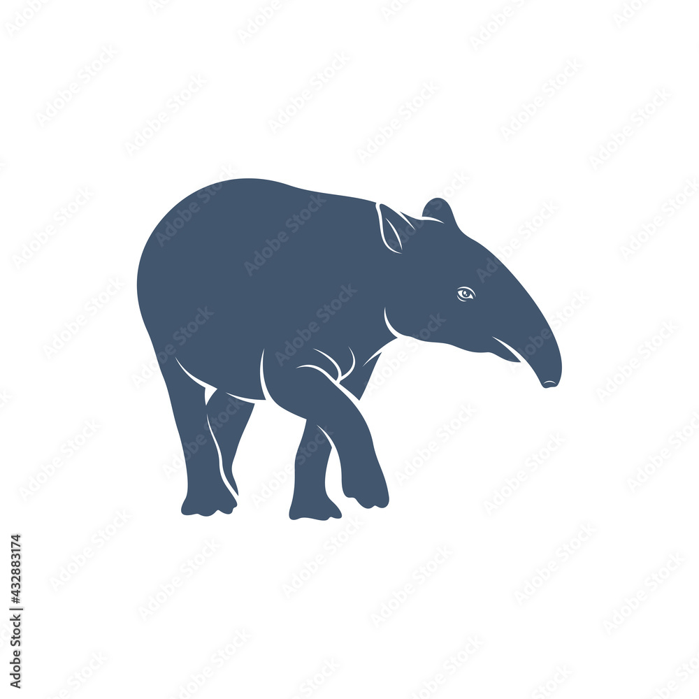 Tapir design vector illustration, Creative Tapir logo design concept ...