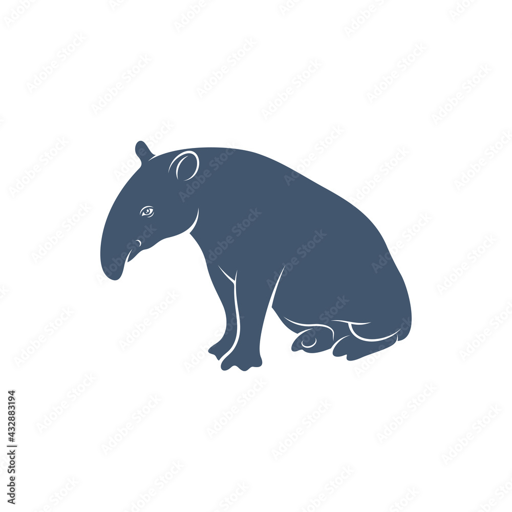 Tapir design vector illustration, Creative Tapir logo design concept ...