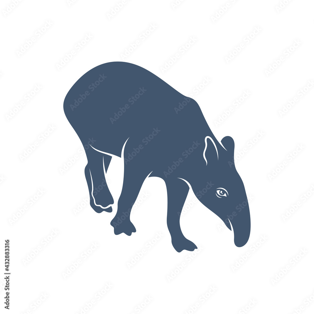 Tapir design vector illustration, Creative Tapir logo design concept ...