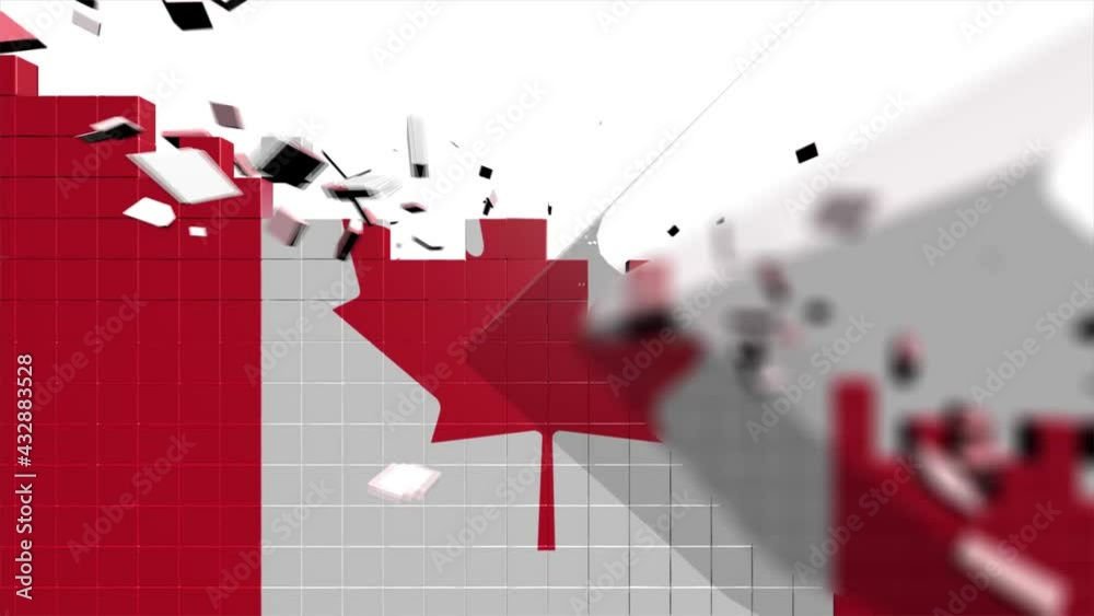 Canada Map Showing Up Intro By Regions 4k animated Canada flag intro ...