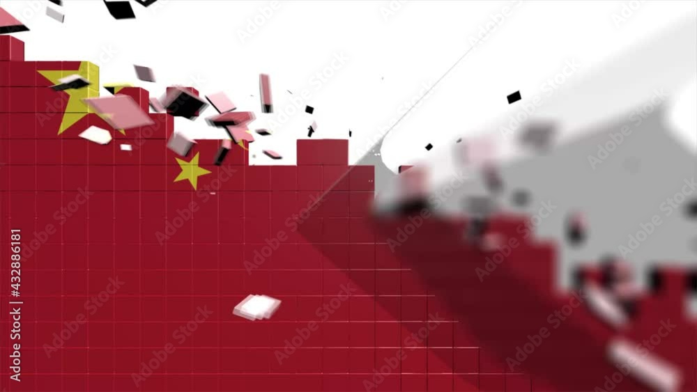 China flag Showing Up Intro By Regions 4k animated China map intro ...