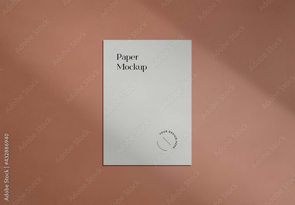 Minimalistic Paper Stationery Mockup Stock Template | Adobe Stock