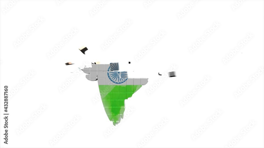 India Map Showing Up Intro By Regions 4k animated India map intro ...