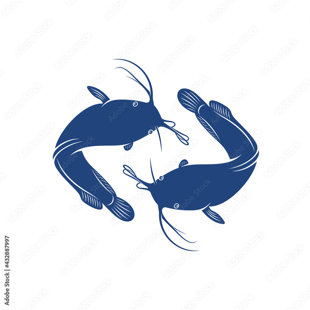 Catfish design vector illustration, Creative Catfish logo design ...
