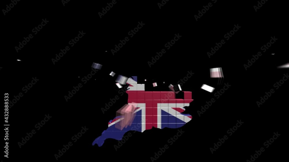 United Kingdom Map Showing Up Intro By Regions 4k animated United ...