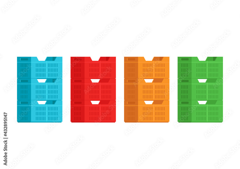 Crate stack cartoon vector. free space for text. wallpaper. Stock ...