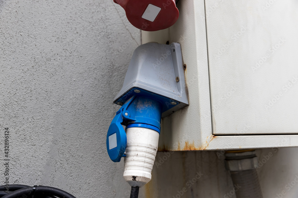 Power plugs. Electric Power Distribution Unit plug cable for Outdoor ...