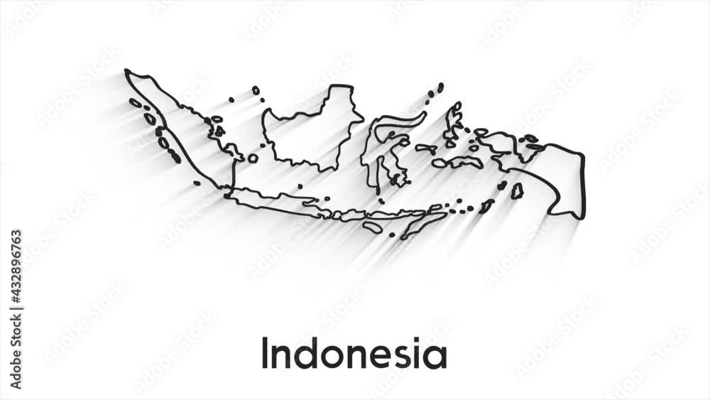 Indonesia Map Showing Up Intro By Regions 4k animated Indonesia map ...