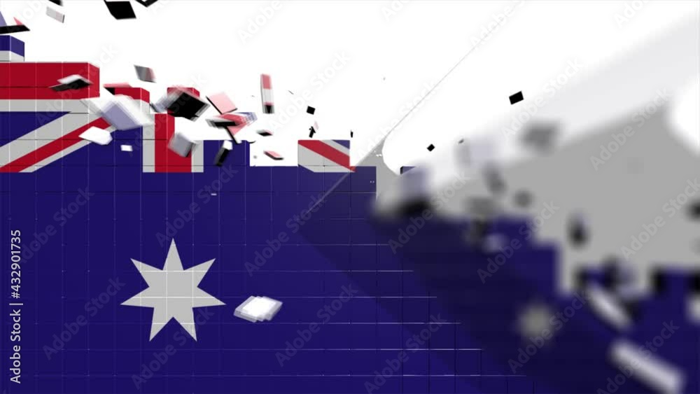 Wideo Stock: Australia flag Showing Up Intro By Regions 4k animated ...