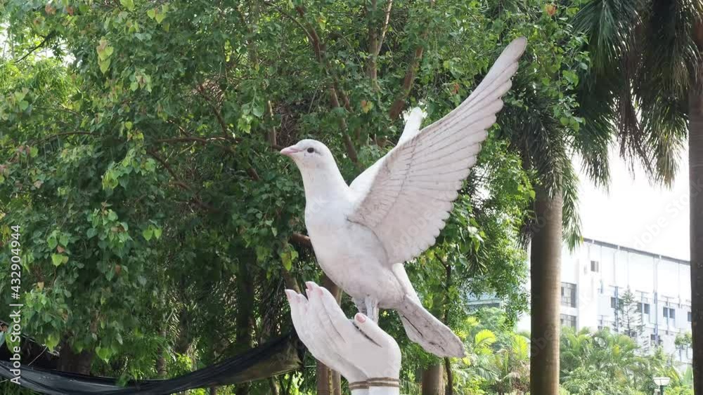 KOLKATA, INDIA - May 02, 2021: a dramatic white hand holding bird ...