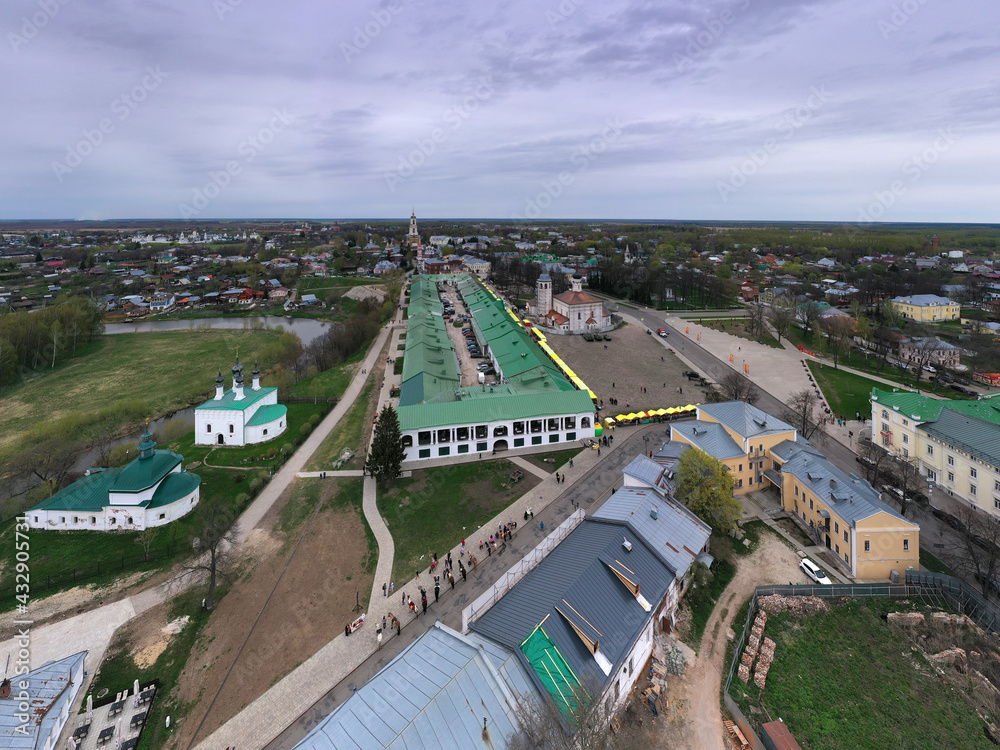 a panoramic view of the historical center of the temples and ...