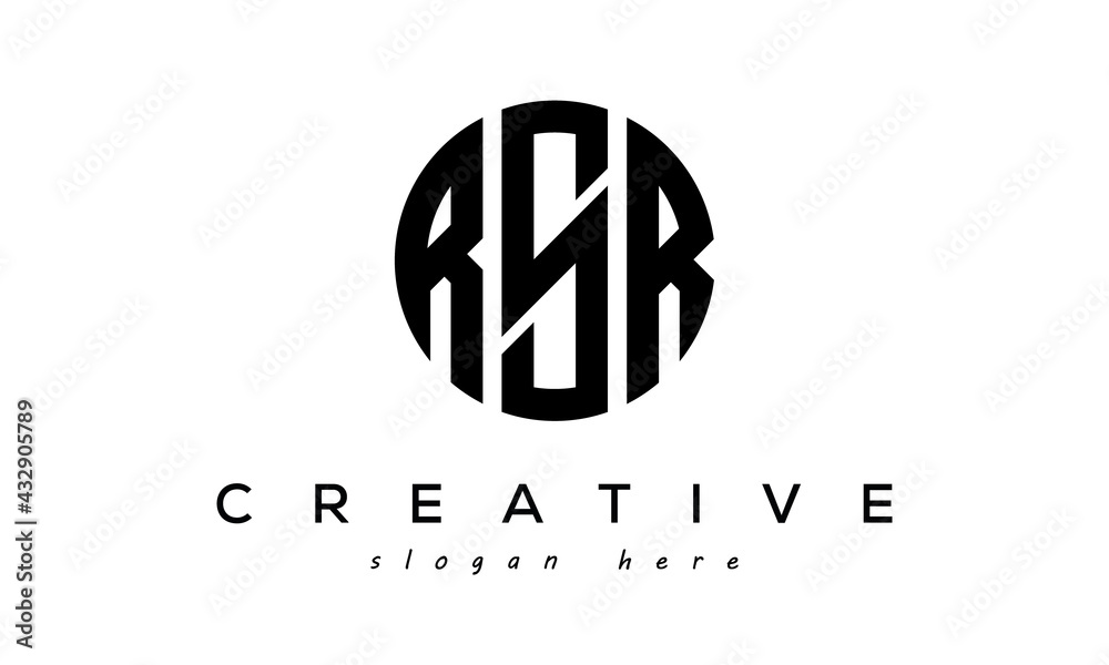 Letters RSR creative circle logo design vector Stock Vector | Adobe Stock