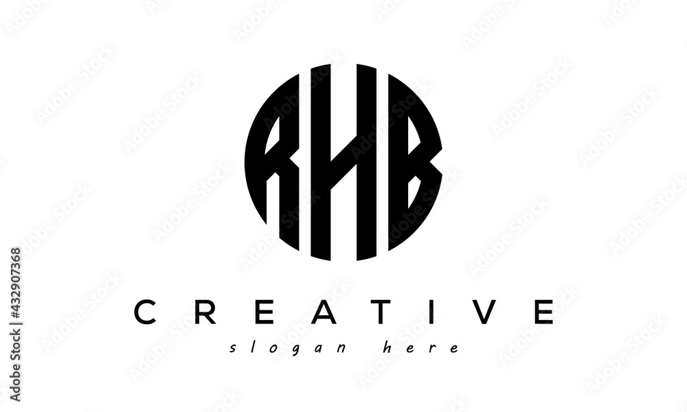 Letters RHB creative circle logo design vector Stock Vector | Adobe Stock