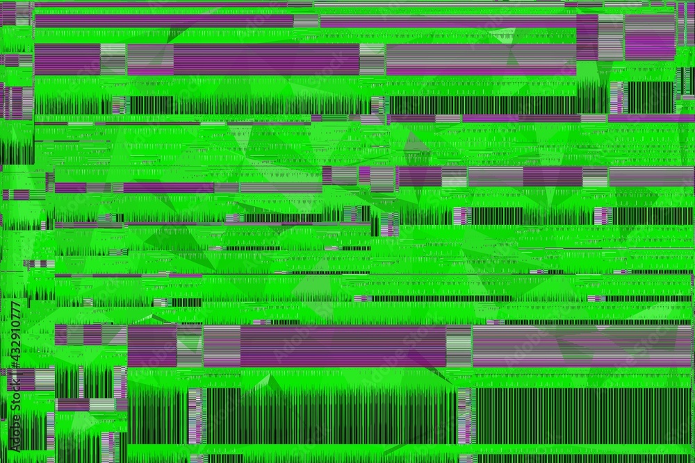 Scrolling of the retro bars of the old television on green screen ...