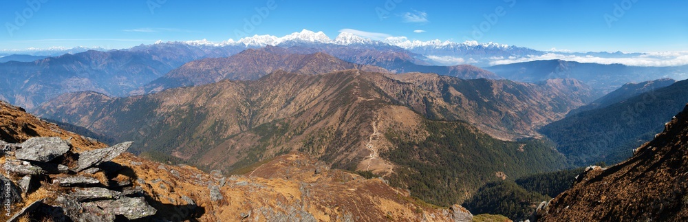 Foto de himalayan range from Pikey peak mount Everest himalaya do Stock ...