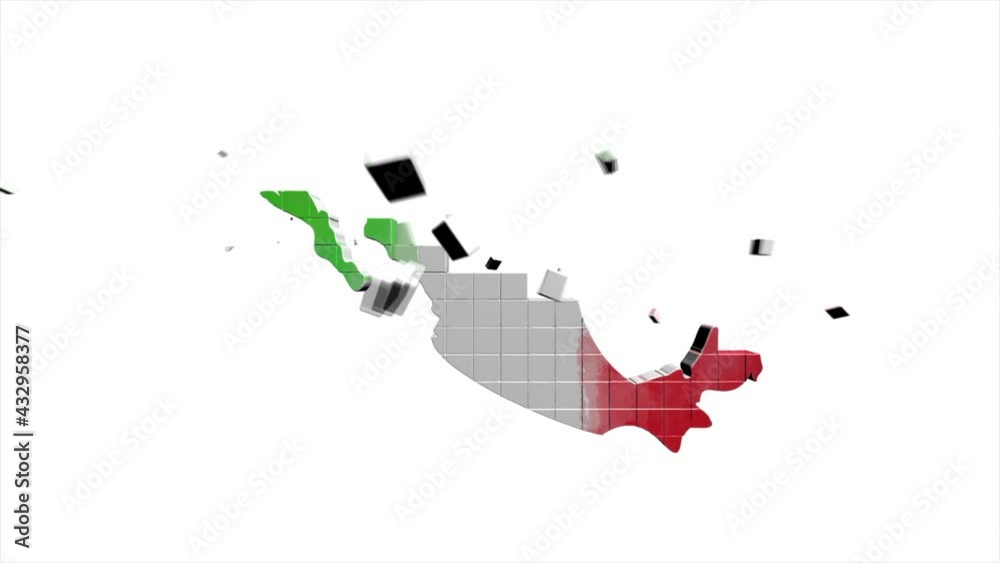 Mexico Map Showing Up Intro By Regions 4k animated Mexico map intro ...