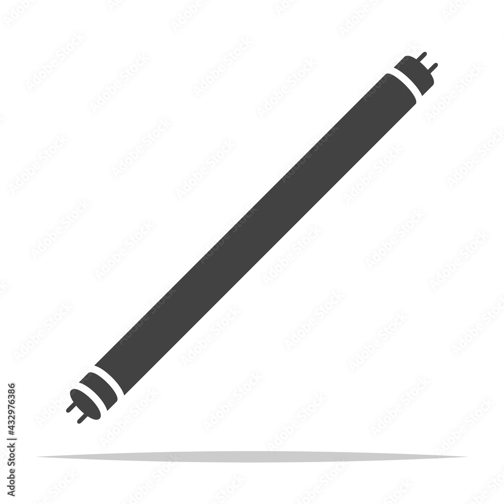 Tube fluorescent lamp vector isolated Stock Vector | Adobe Stock