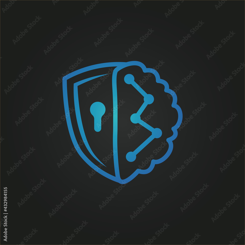 IT protection vector logo for success company. Business technology ...