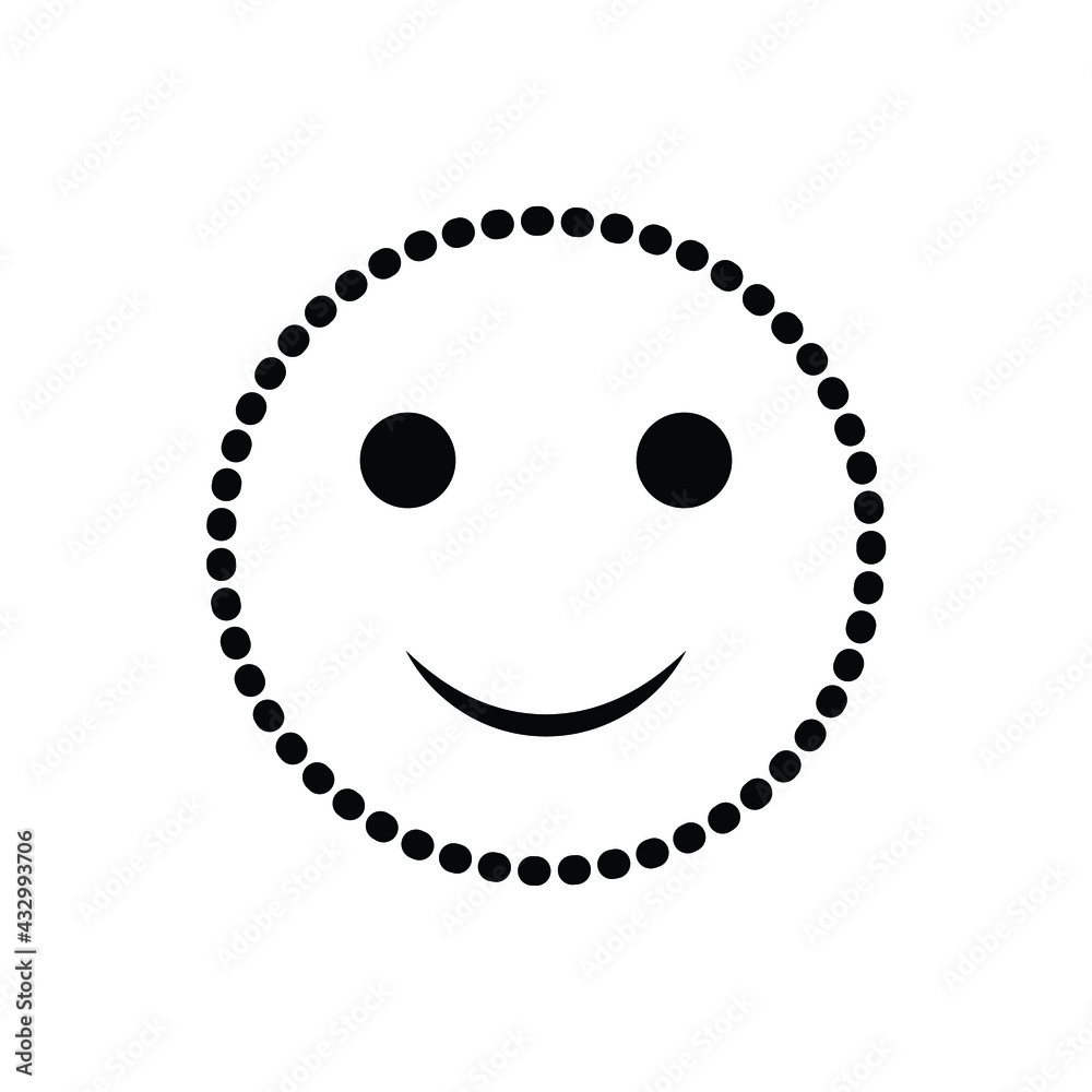 smiley face of happy person, positive thinking icon, emoji icon Stock ...