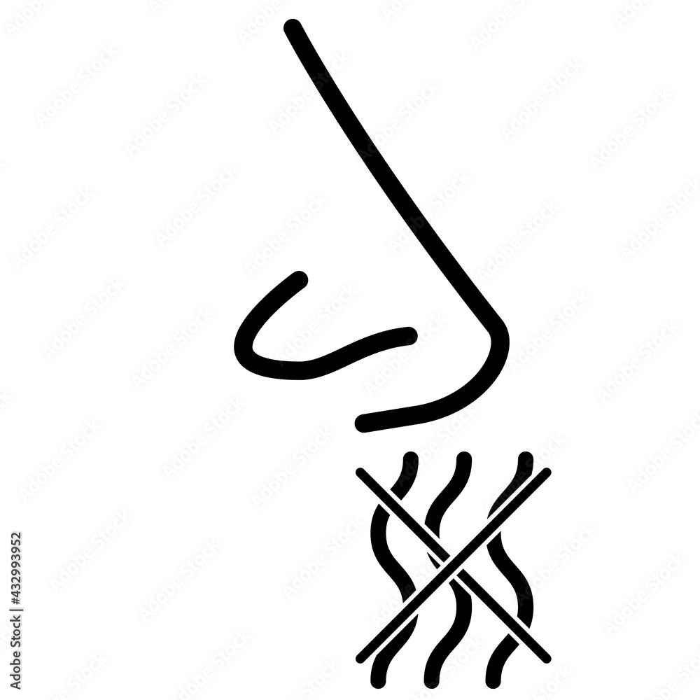 do not inhale vapor icon on white background. dont breathe air sign. do ...