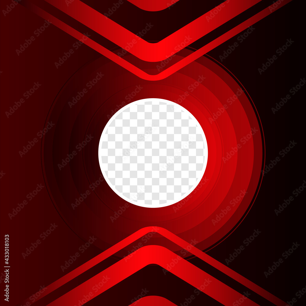 Red Dynamic Banner for Social Media with Transparent Background. Design ...