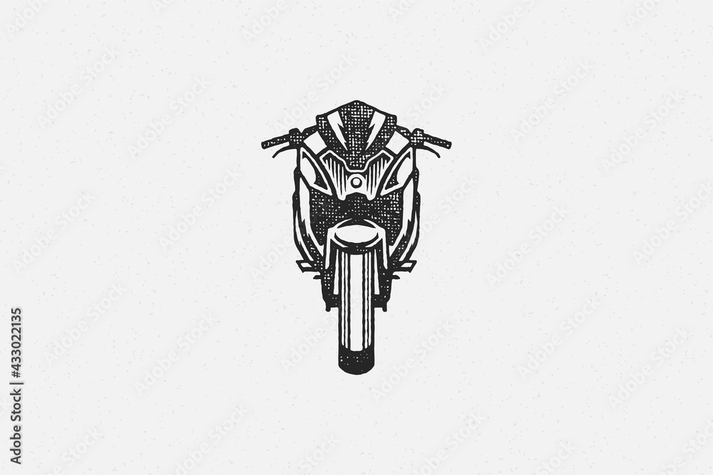 Motorcycle Vector Front View