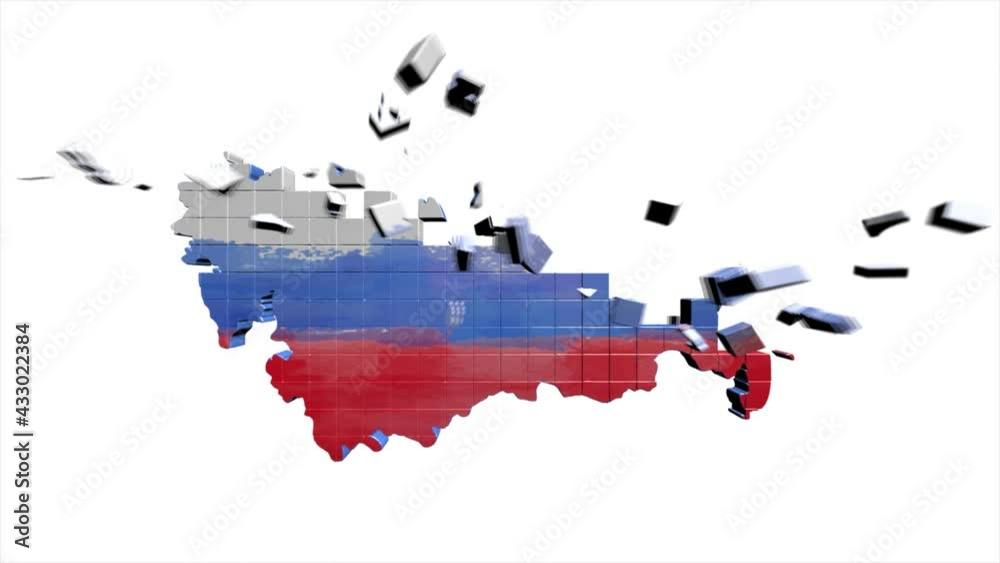 Russia Map Showing Up Intro By Regions 4k animated Russia map intro ...