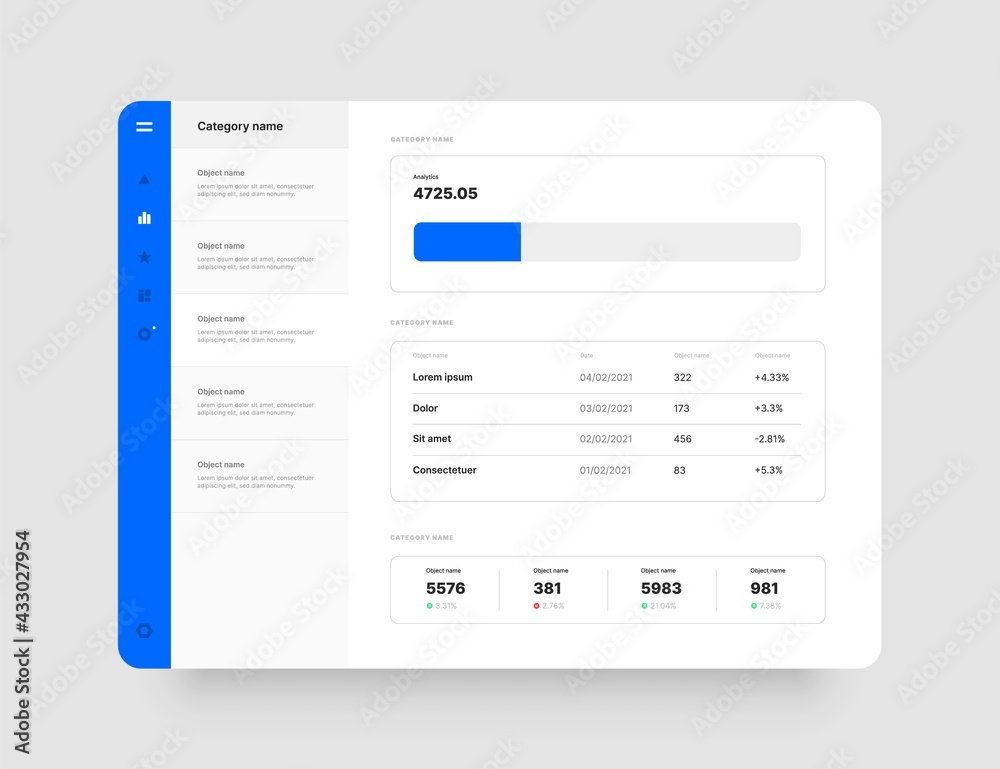 Dashboard design. Desktop app with UI. Use for web application or ...