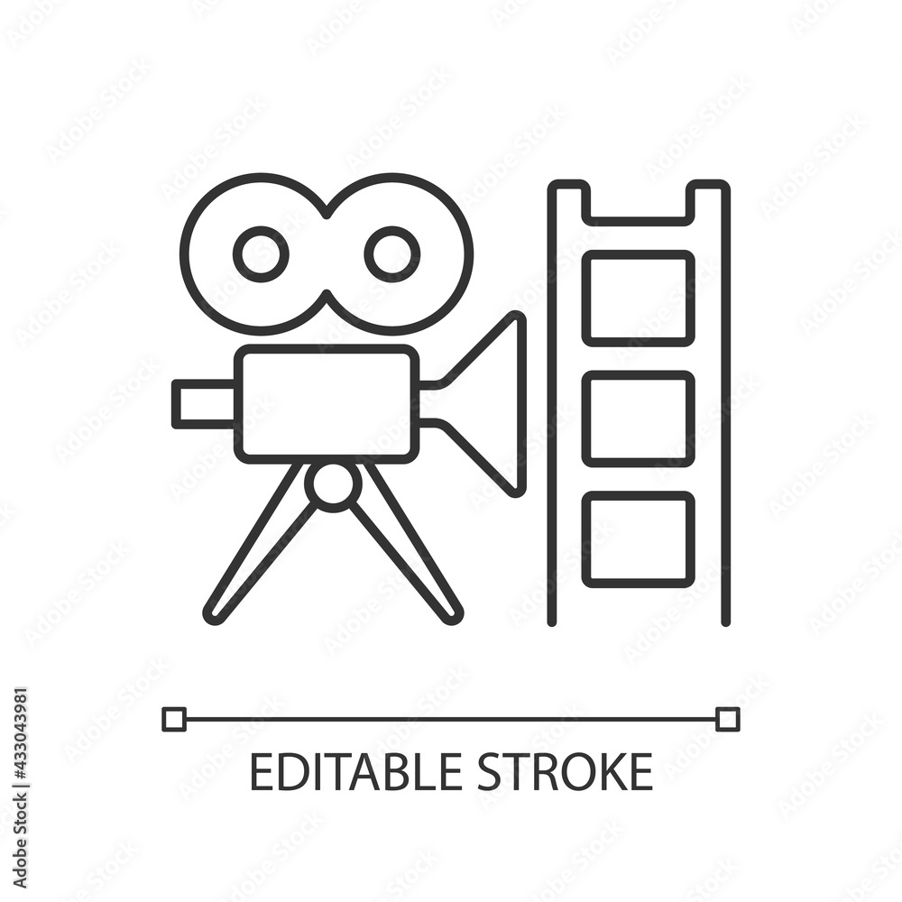 Retro channel linear icon. Classic programming on TV channel. Classic ...