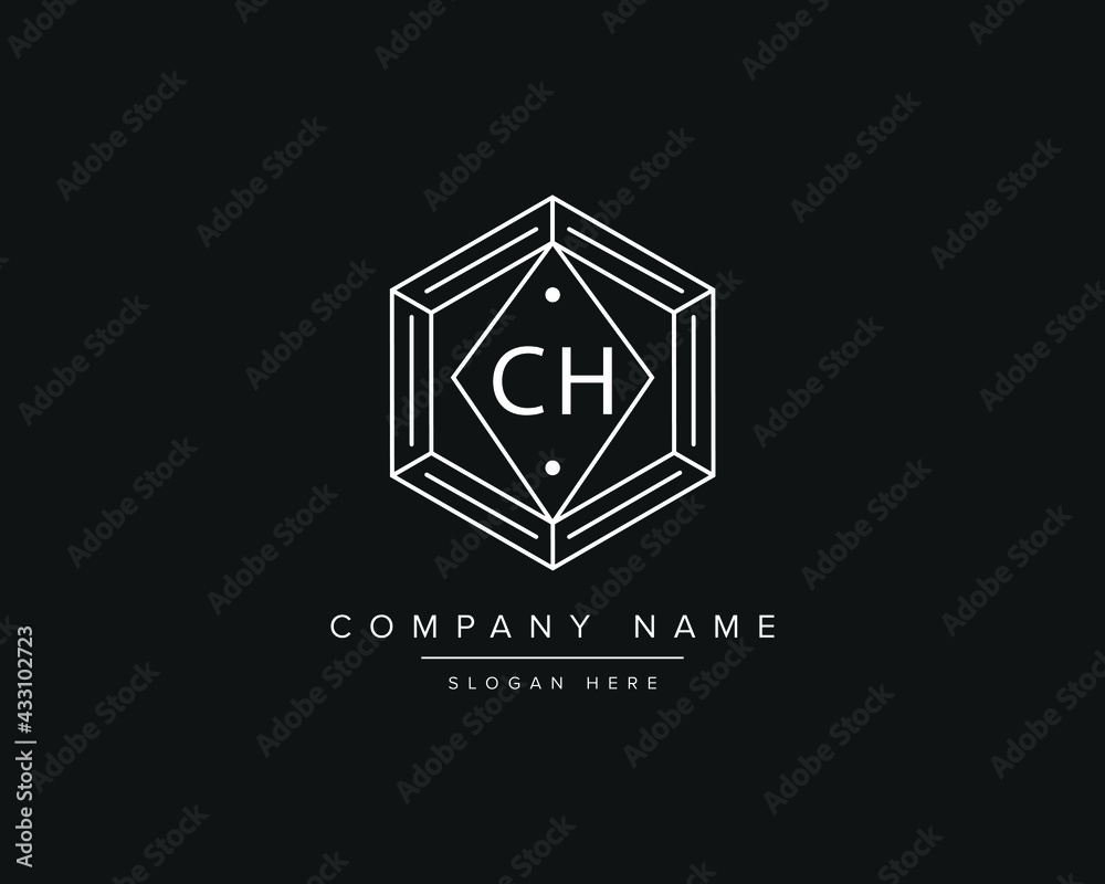 Alphabet letter CH logo design vector Stock Vector | Adobe Stock