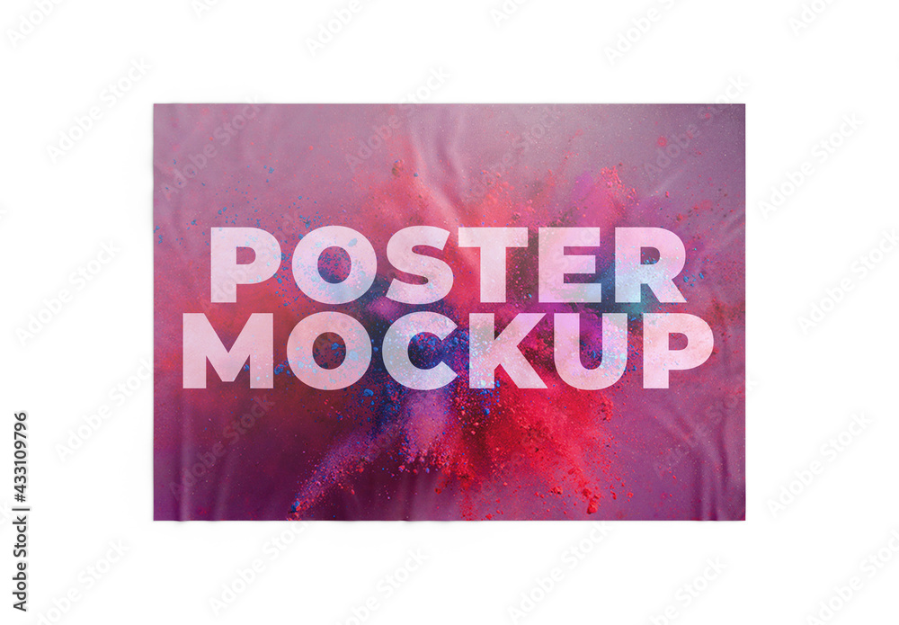 Horizontal Poster Mockup Stock Template | Adobe Stock