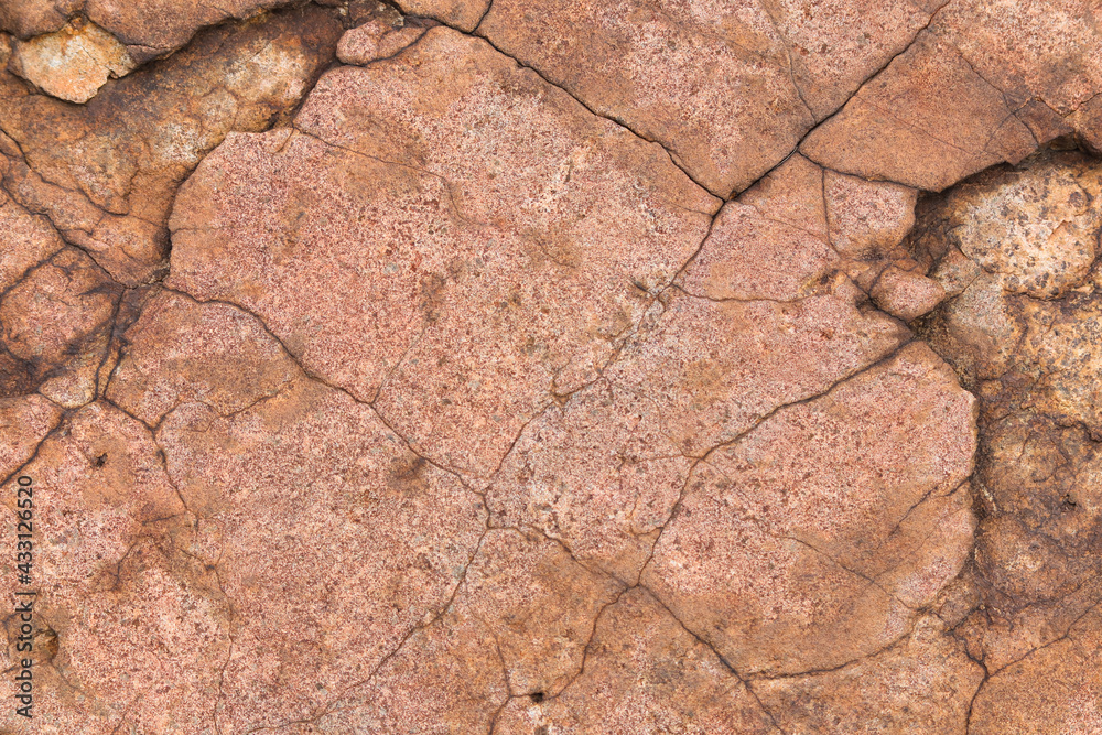 Fractured Rough Natural Granite Rock Face, South Africa Stock Photo ...
