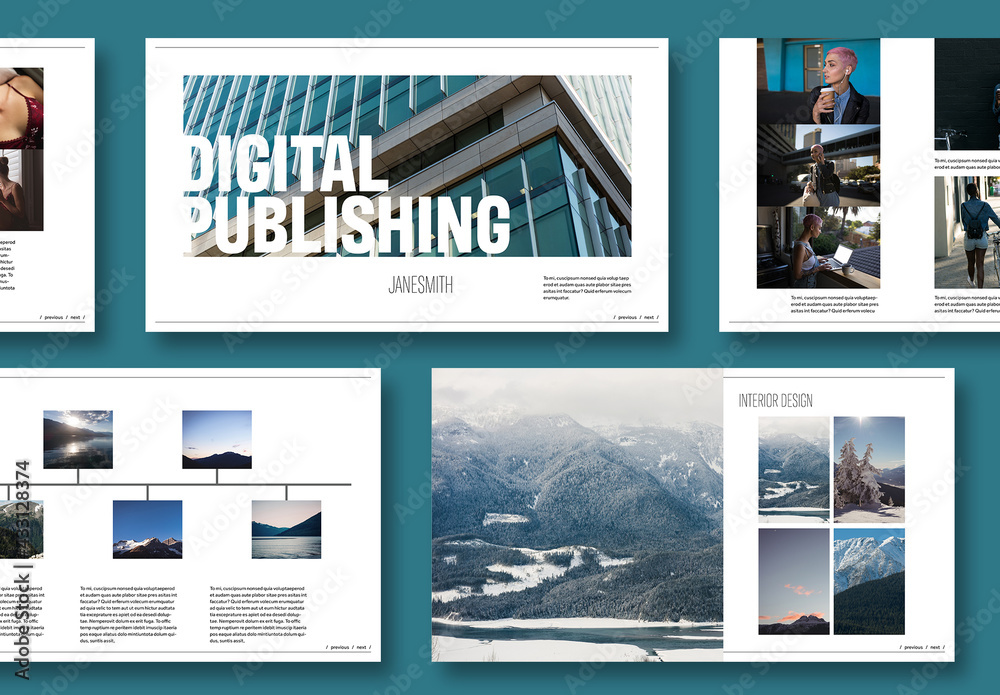 Interactive Online Publishing Deck Stock Template | Adobe Stock
