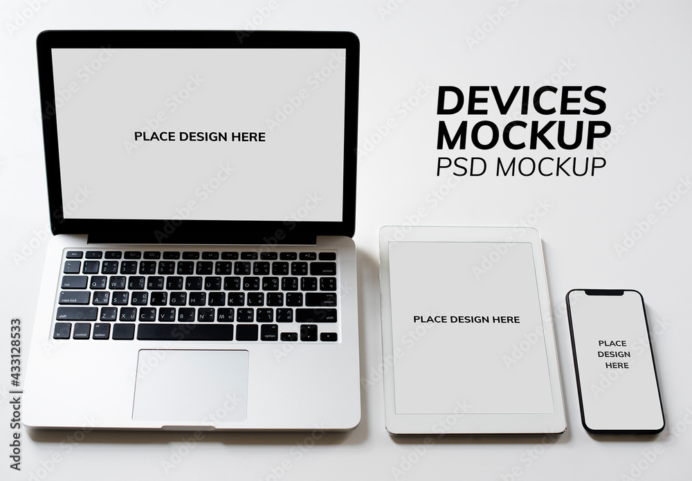 Digital Devices Screen Mockup Stock Template | Adobe Stock